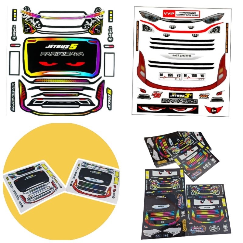 Jual Head Lamp RGB miniatur bus JB3 JB5 (Stiker Cutting) | Shopee Indonesia