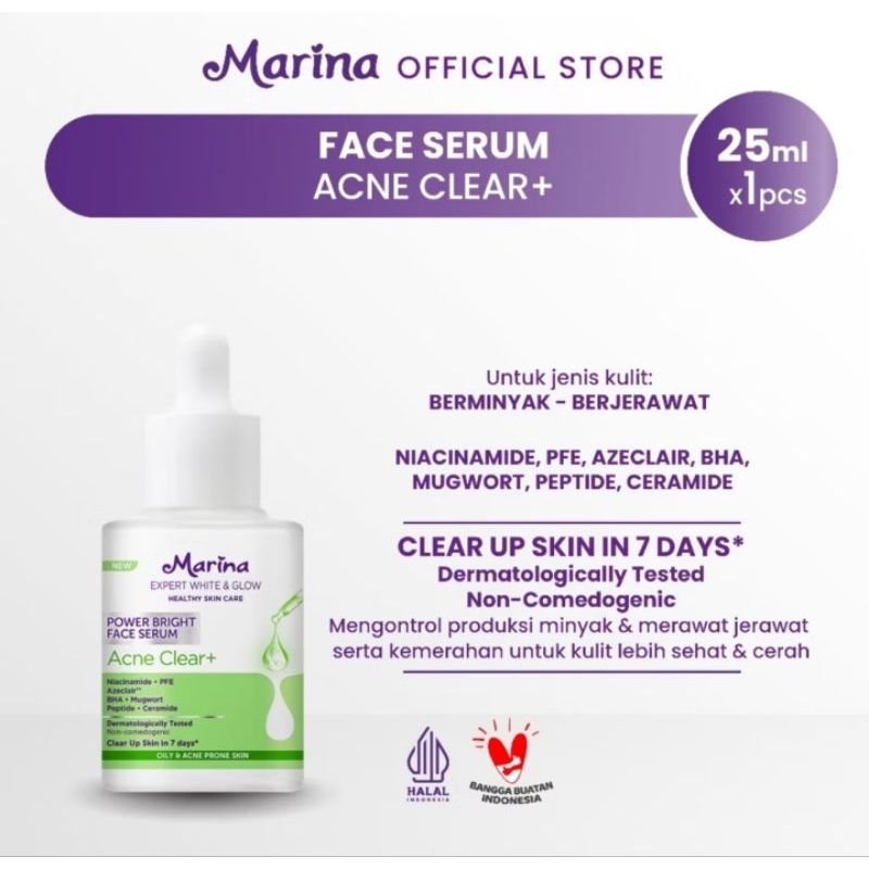 Jual Marina face serum acne clear | Shopee Indonesia