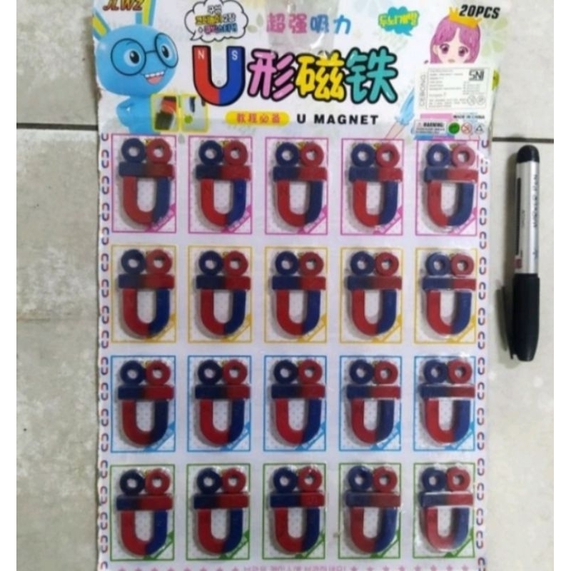 Jual MagnetEdukasi batangan Donat dan magnet U sat lbr isi20 | Shopee ...