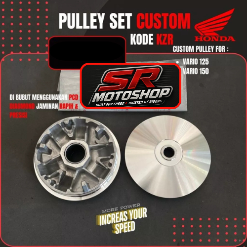 Jual PULLEY 1 SET CUSTOM BUBUT + KEROK JALUR PULI PART RACING KODE K36 ...