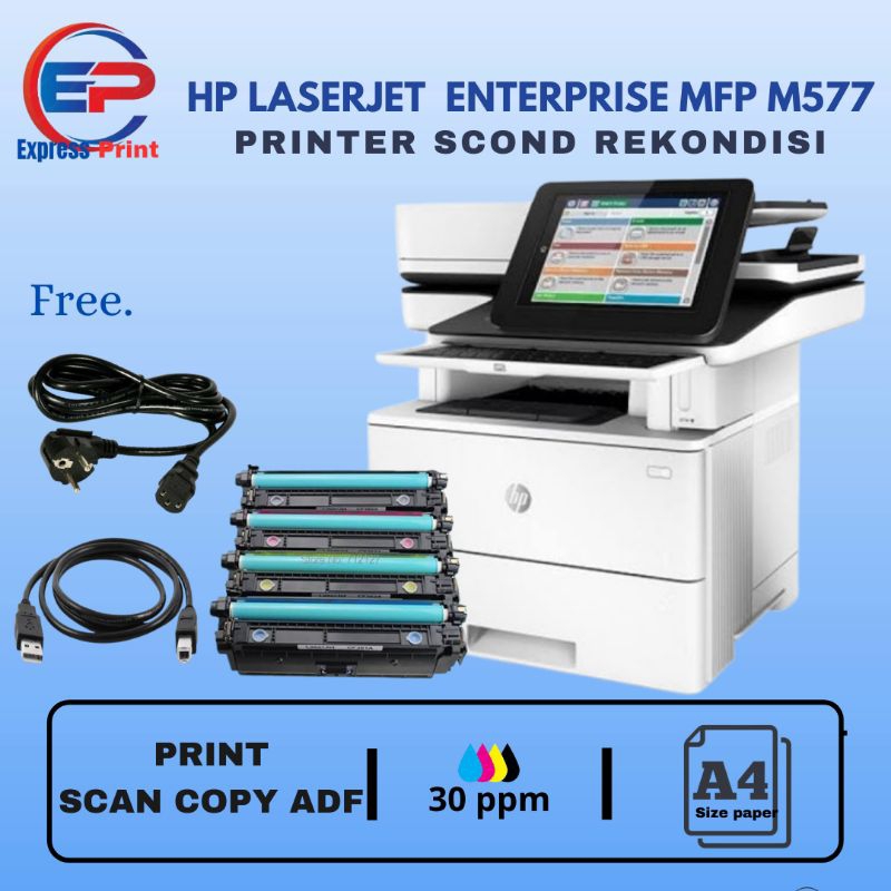 Jual Mesin FotoCopy Printer HP color Laserjet Enterprises MFP M577 Siap ...