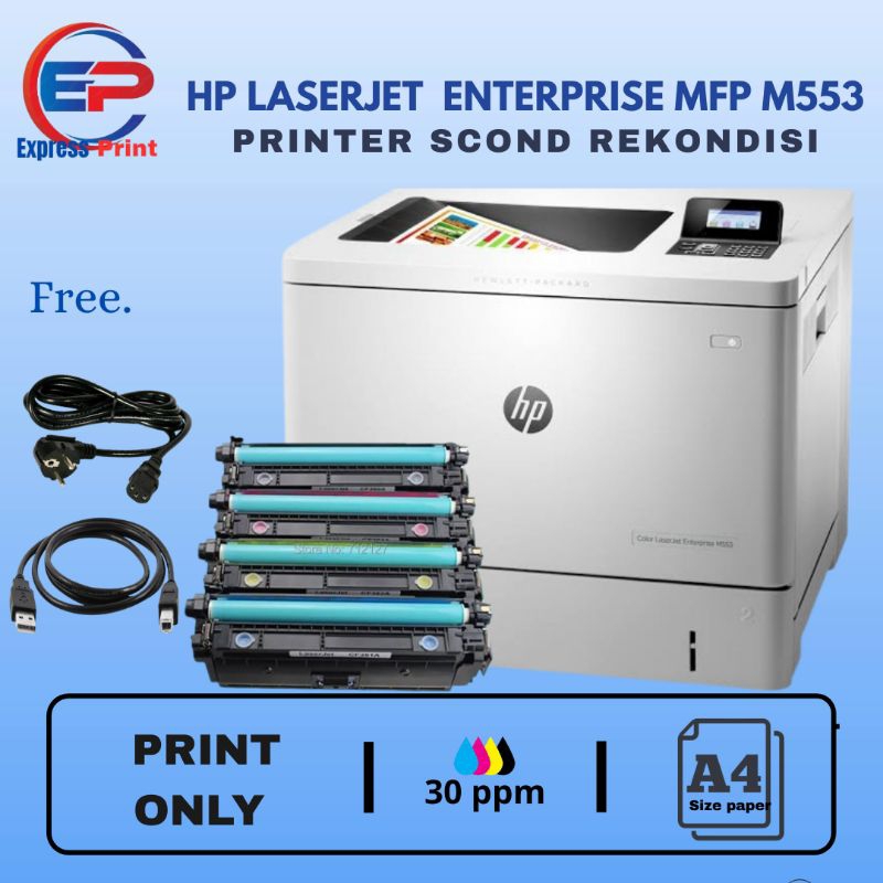 Jual Printer HP LaserJet Enterprise M553 - Printer Warna A4 Siap Pakai ...