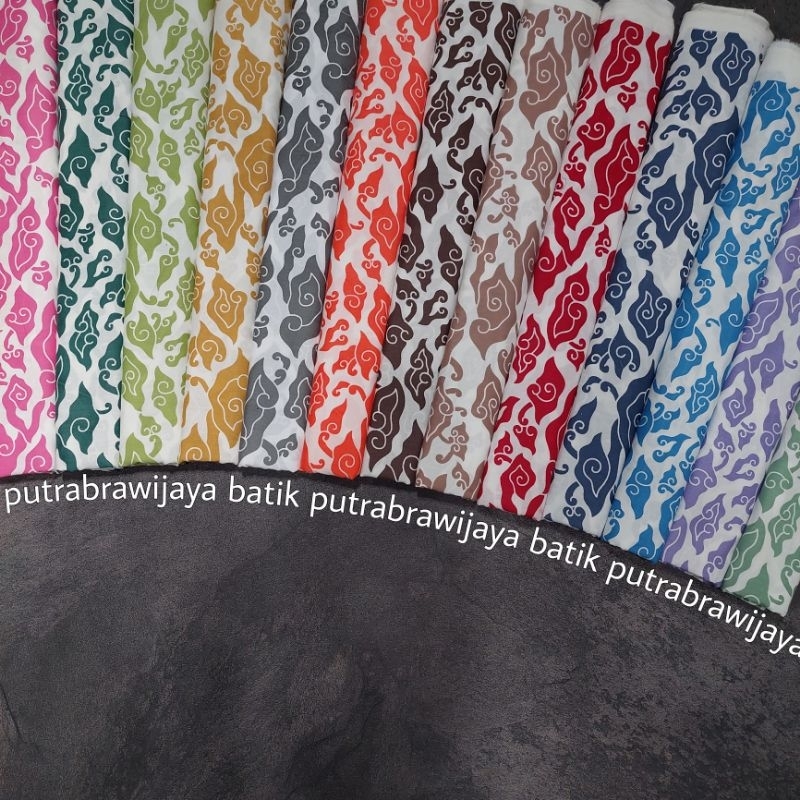 Jual Kain Batik Printing Mega Mendung Bahan Tetron Rayon Fashion Batik ...