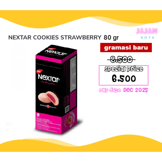 Jual Nextar Strawberry Kotak 80 gram (8 x 10 gram) | Shopee Indonesia