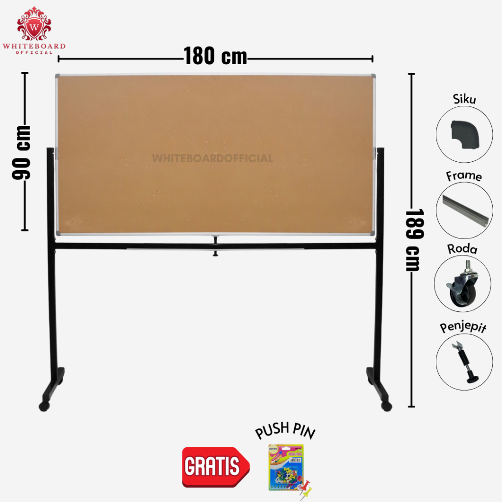 Jual SAKANA Softboard Standing 90x180cm / Message Board / Pin Board ...