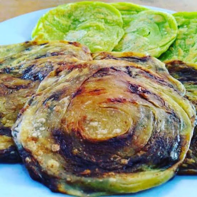 Jual roti canai pandan coklat isi 10 pcs/roti maryam/roti kadet/isi 10 ...