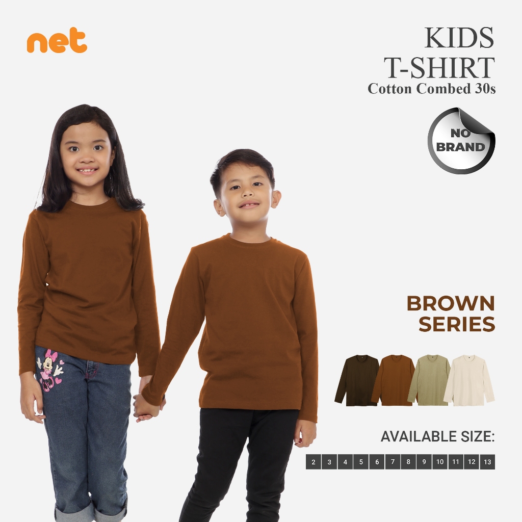 Jual KAOS POLOS ANAK COTTON COMBED 30S KIDS LENGAN PANJANG ONECK REGULER FIT BASIC T-SHIRT ...