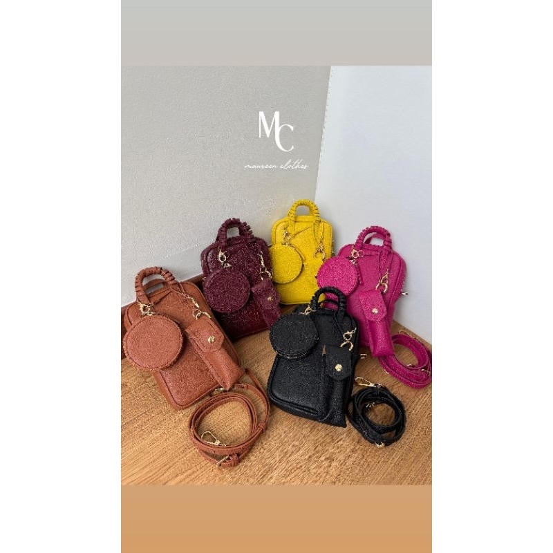 Jual LEATHER MINI BAG 5219 (READY) | Shopee Indonesia
