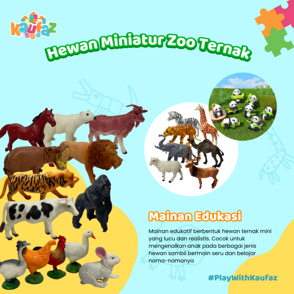 Jual KAUFAZ Animal Figure | Mainan Hewan | Binatang Set Figur | Hewan ...
