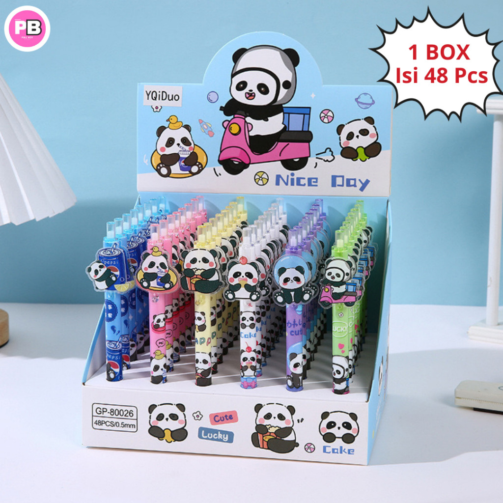 Jual 1 Box (48 Pcs) Pulpen Gel Karakter Lucu Pena Bolpoin Pulpen Cute ...