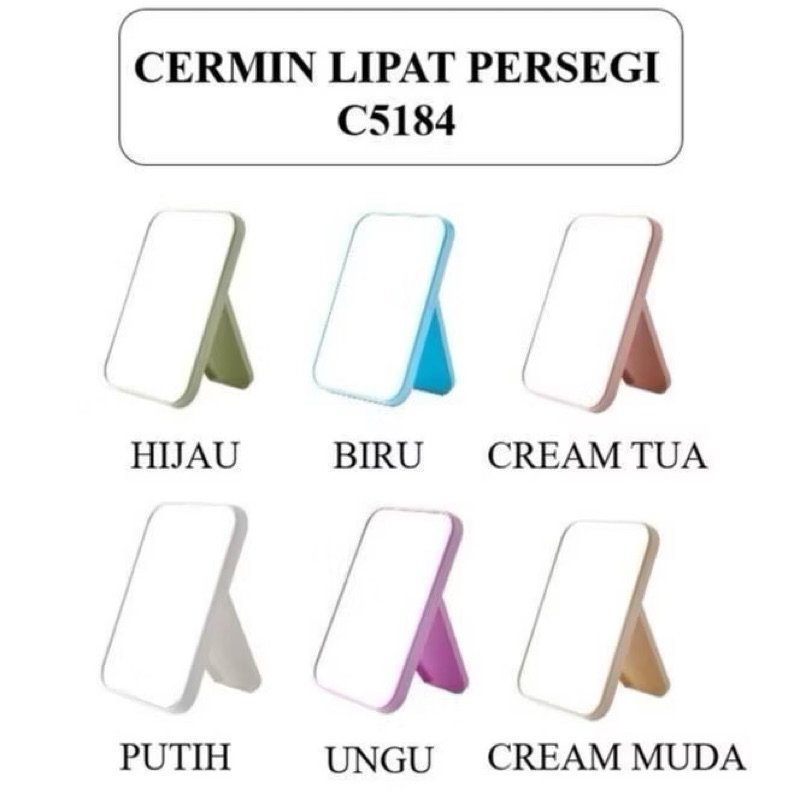 Jual Cermin Lipat Persegi Kaca Mini Persegi Aesthetic Cermin Kecil ...