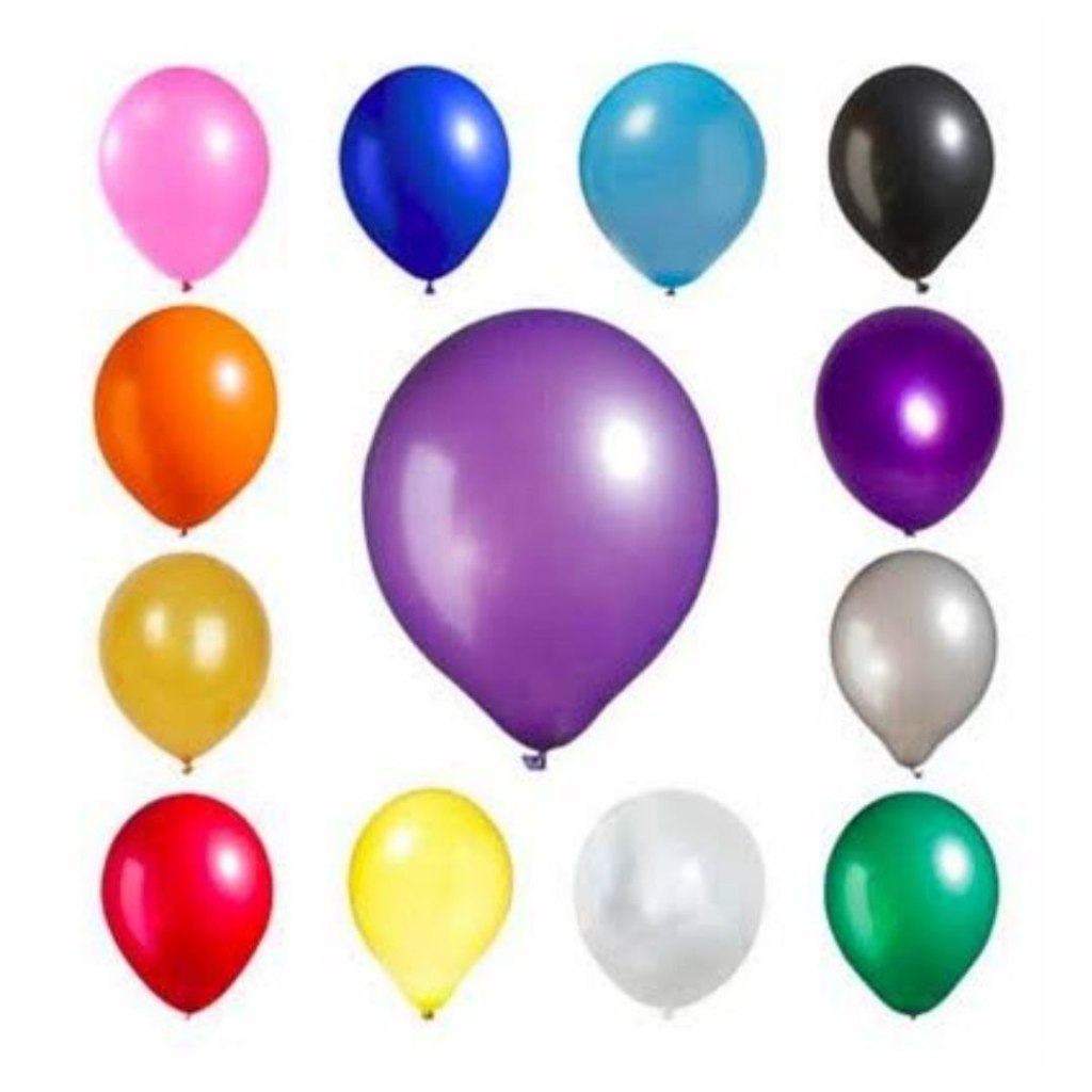Jual Balon Latex Metalik ukuran 12 inch varian warna menarik - Kuning ...