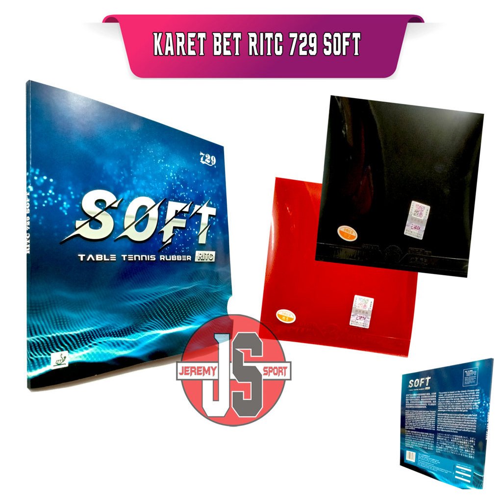 Jual RITC 729 SOFT - Karet Rubber Bet Bat Pingpong Tenis Meja RITC 729 SOFT | Shopee Indonesia