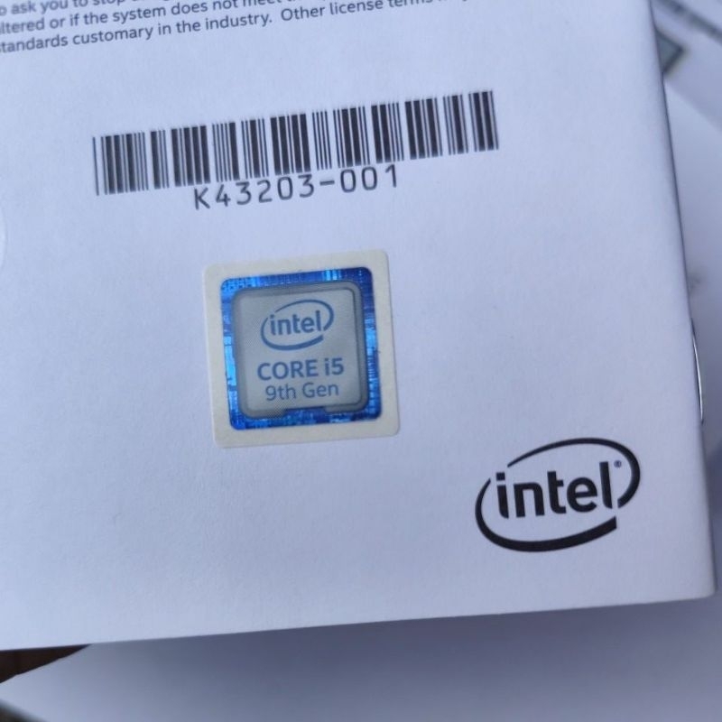 Jual Stiker Logo Processor Intel Core i5 Gen - 9th Original | Kondisi ...