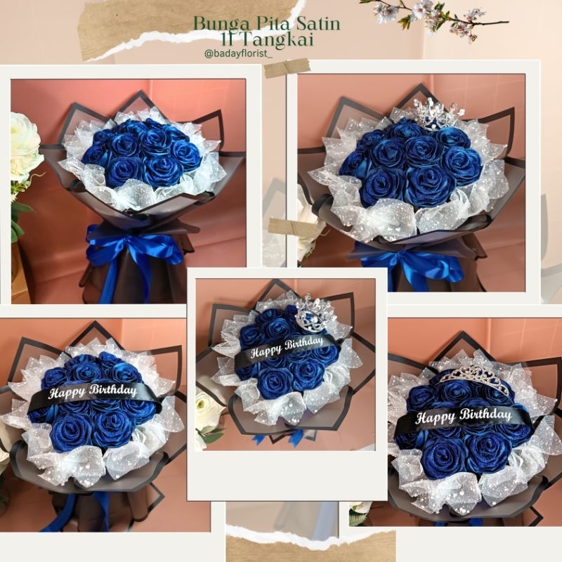 Jual Buket Bunga Pita Satin 11 Tangkai | Shopee Indonesia