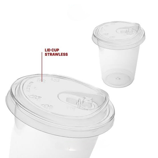 Jual (TUTUP SAJA) ISI 50 PCS STRAWLESS LID DOME LID PET PP | Shopee ...
