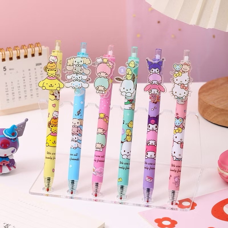 Jual Pulpen Cetek Anak Kuromi Cinnamoroll Pochacco Purin Pen Gel ...
