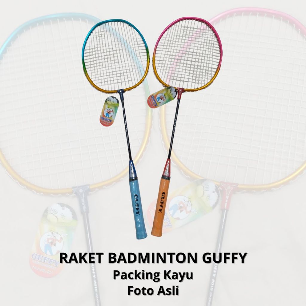 Jual Raket Badminton GUFFY – Bahan Ringan, Kuat & Stylish [PACKING KAYU ...