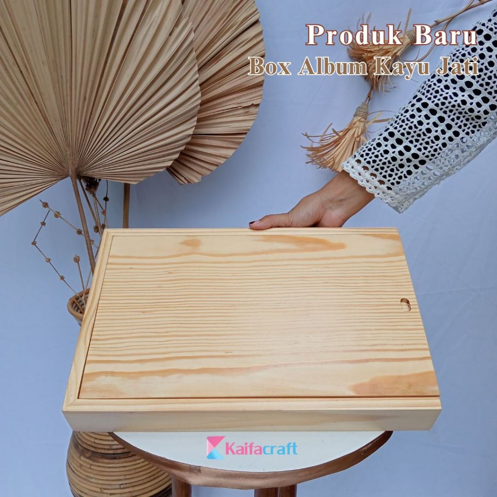 Jual Box Album Foto Bahan Kayu Jati | Tempat Menyimpan Album Foto Kayu ...