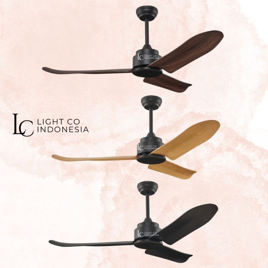 Jual Ecolux Ceiling Fan Bintang 52inch Wood Bamboo Black (model velo ...