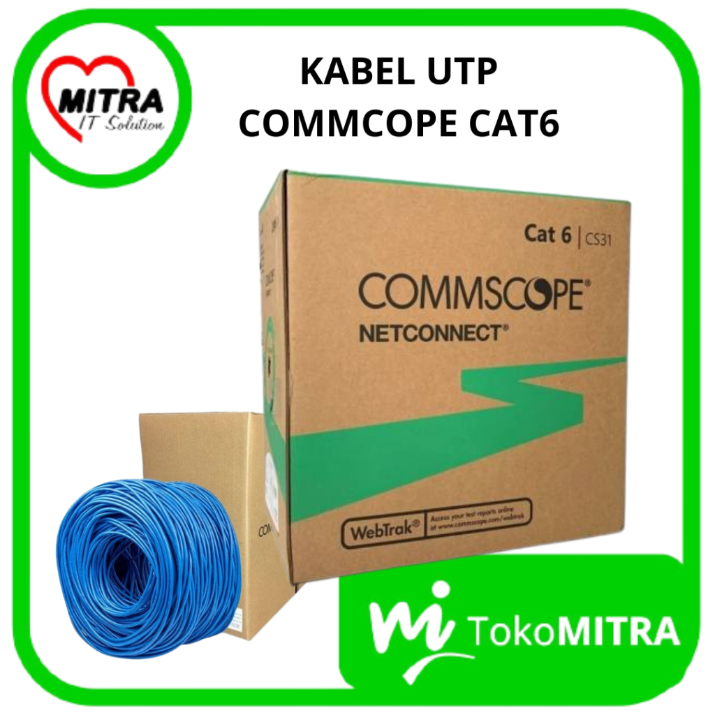 Jual KABEL UTP COMMSCOPE CAT 6 WARNA BIRU OUTDOOR (METER) | Shopee ...