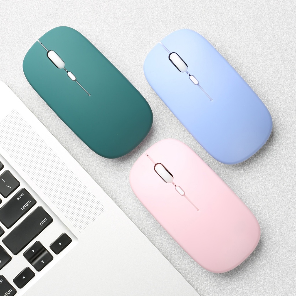 Jual Macaron Mouse Bluetooth Dual-Mode Wireless Silent Mouse USB ...