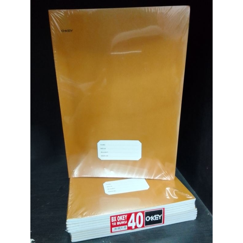 Jual (10 PCS) BUKU TULIS BOXY 40 COKLAT OKEY PACK | Shopee Indonesia