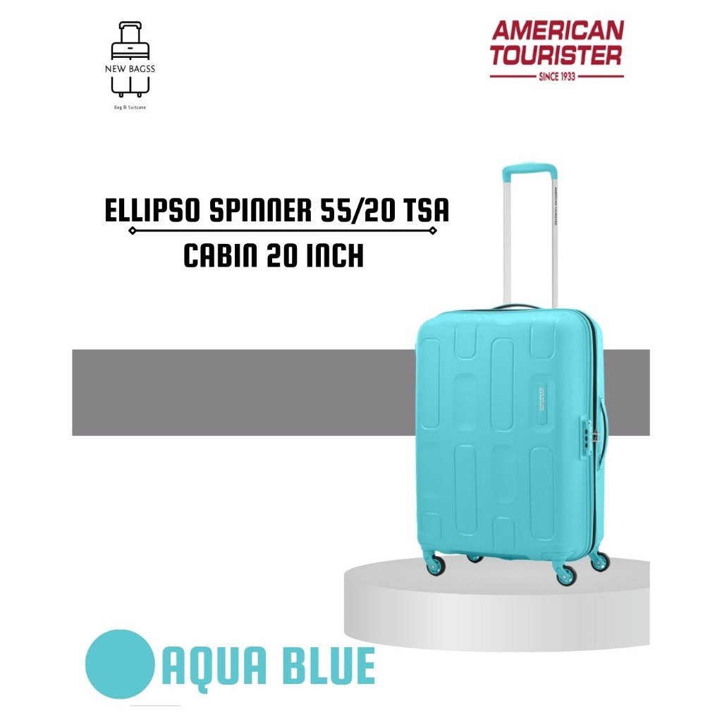 Jual American Tourister Ellipso Spinner 55/20 Tsa Aqua Blue Original ...