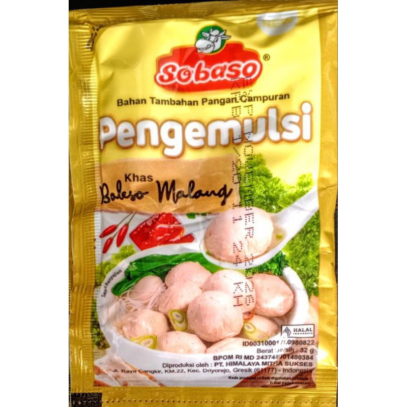 Jual Pengenyal dan pengemulsi bakso khas bakso Malang Sobaso 32 gr 1 ...