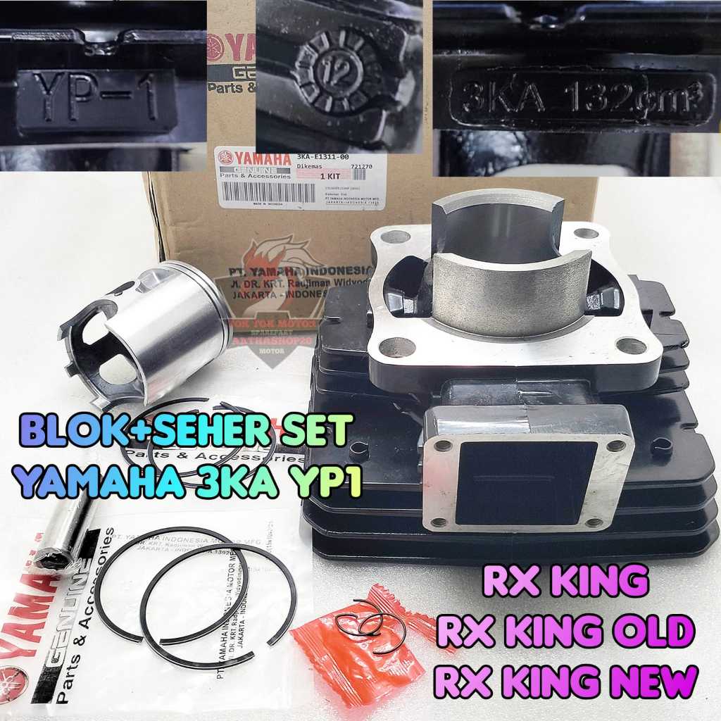 Jual BLOK + SEHER SET 3KA YP 1 ASLI ORIGINAL Motor YAMAHA RX KING , RX KING NEW , Rx k cobra ...