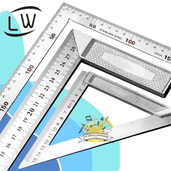 Jual PENGGARIS SIKU BESI TUKANG / TRIANGLE RULER - 200mm | Shopee Indonesia