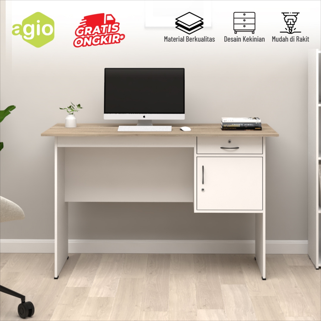 Jual Oggi - Meja Kerja Kantor Minimalis Modern Aesthetic / Working Desk ...