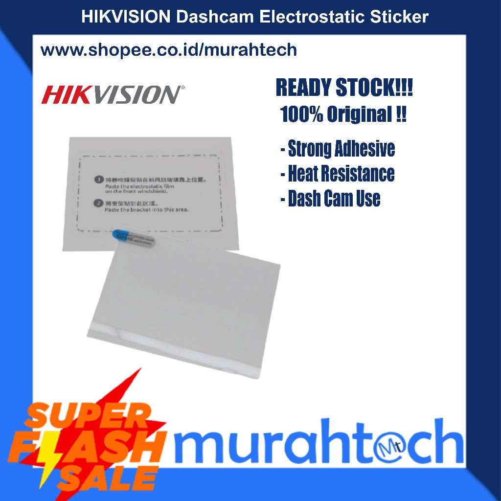Jual HIKVISION Car Dashcam Electrostatic Sticker Heat-Resistant ...