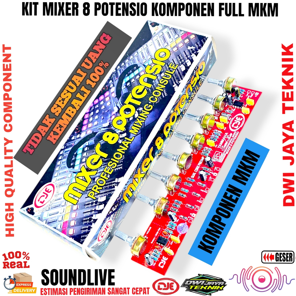 Jual Penguat mic mixer yamaha 8 potensio 8 pot Komponen MKM | Shopee ...