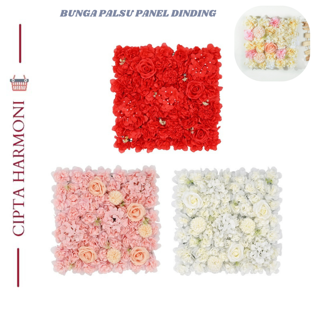 Jual Panel Dinding Karangan Bunga 3D Flower Wall Untuk Dekorasi Latar ...