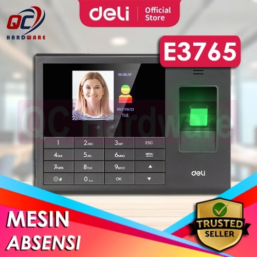 Jual DELi E3765 Mesin Absensi Pengenalan Wajah Kapasitas Rekam 200 ...