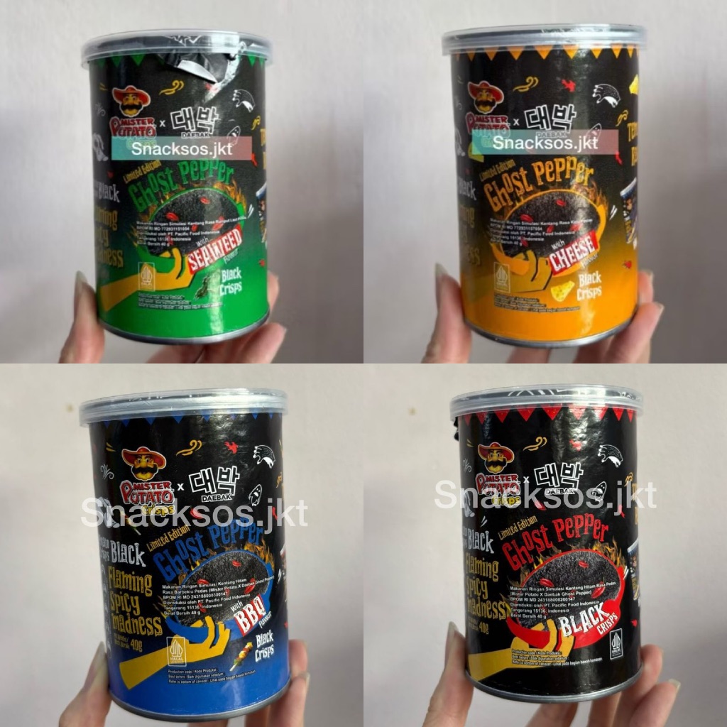 Jual MISTER POTATO DAEBAK CHIPS GHOST PEPPER ORIGINAL / CHEESE ...