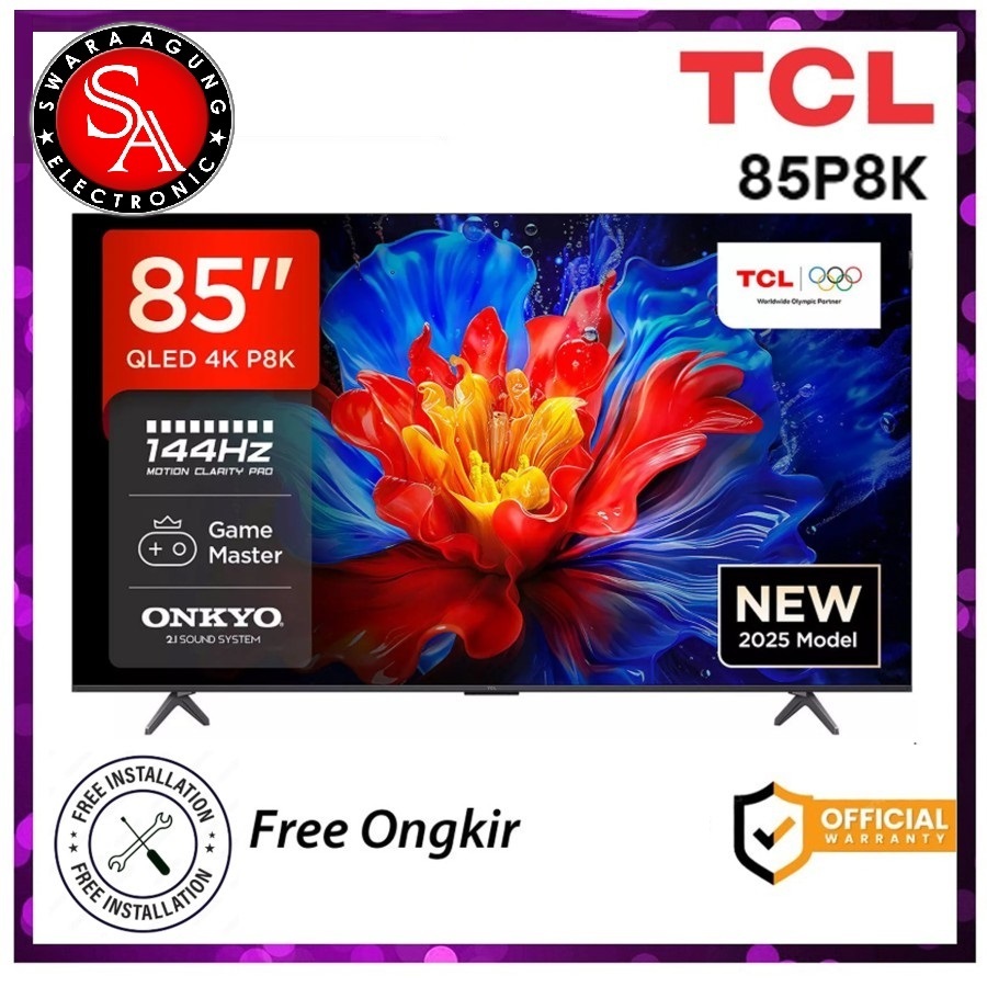 Jual QLED UHD 4K Google TV 85 Inch TCL Type : 85P8K - Quantum Dot HDR - 288Hz ( MEDAN ) | Shopee ...