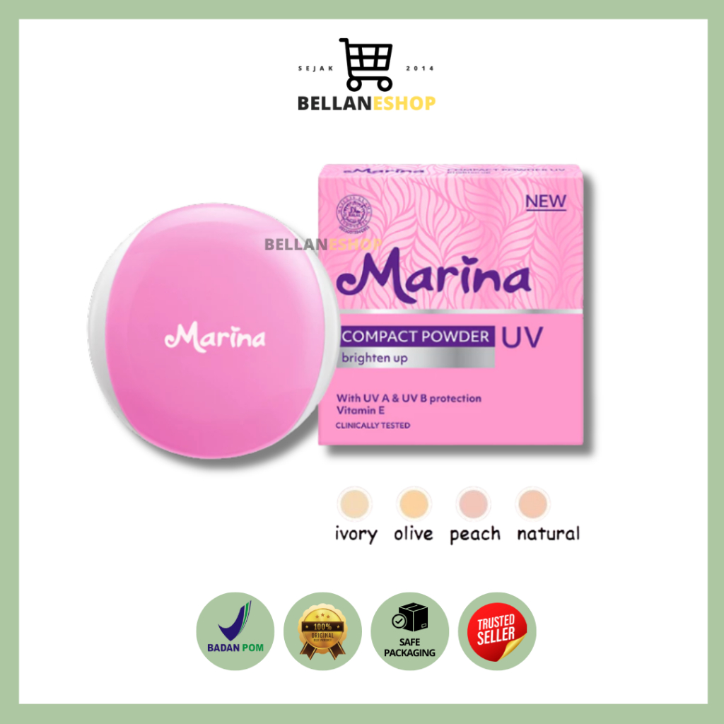 Jual MARINA Compact Powder UV Brighten Up Clinically Tested 12 g ...