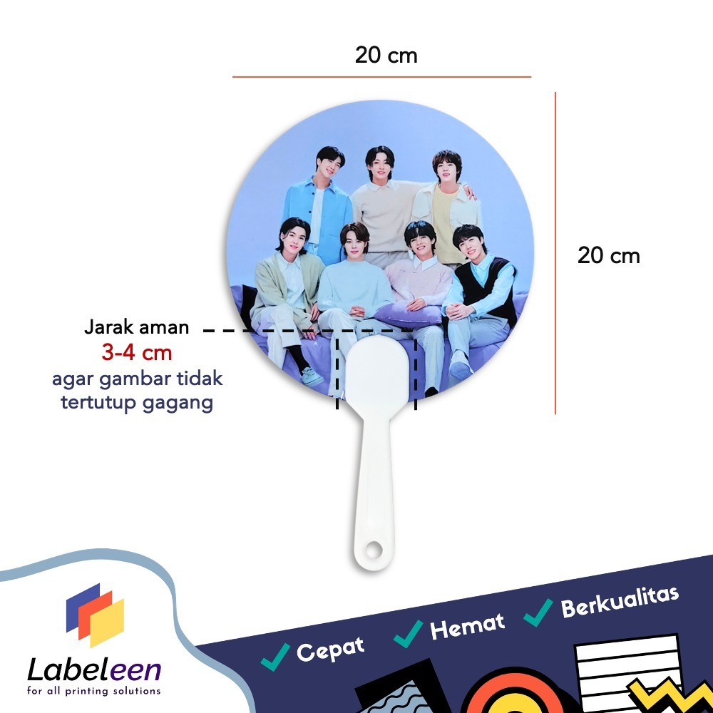 Jual Cetak Kipas Custom 20 cm | Souvenir Kipas KPOP Anime | Merchandise ...