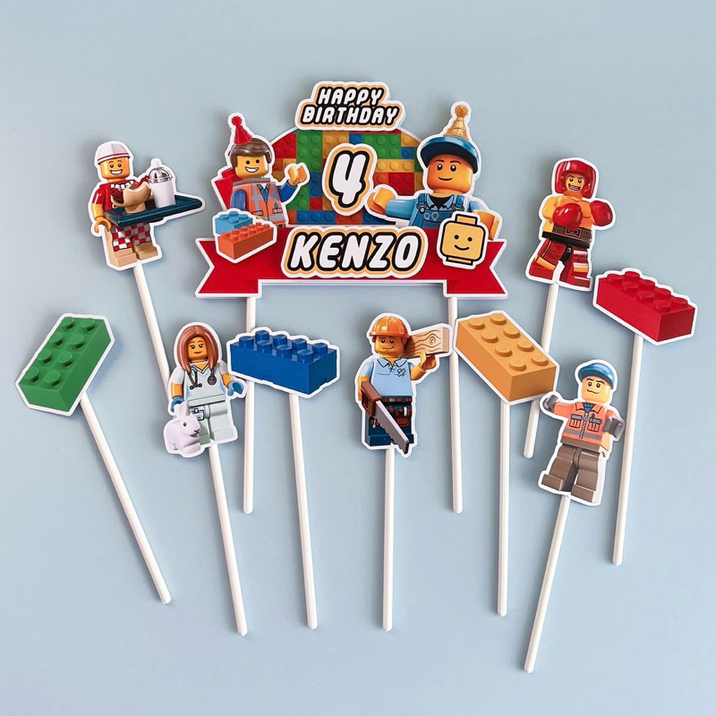 Jual Cake Topper Karakter Lego Mainan Bricks Hiasan Kue Ulang Tahun ...