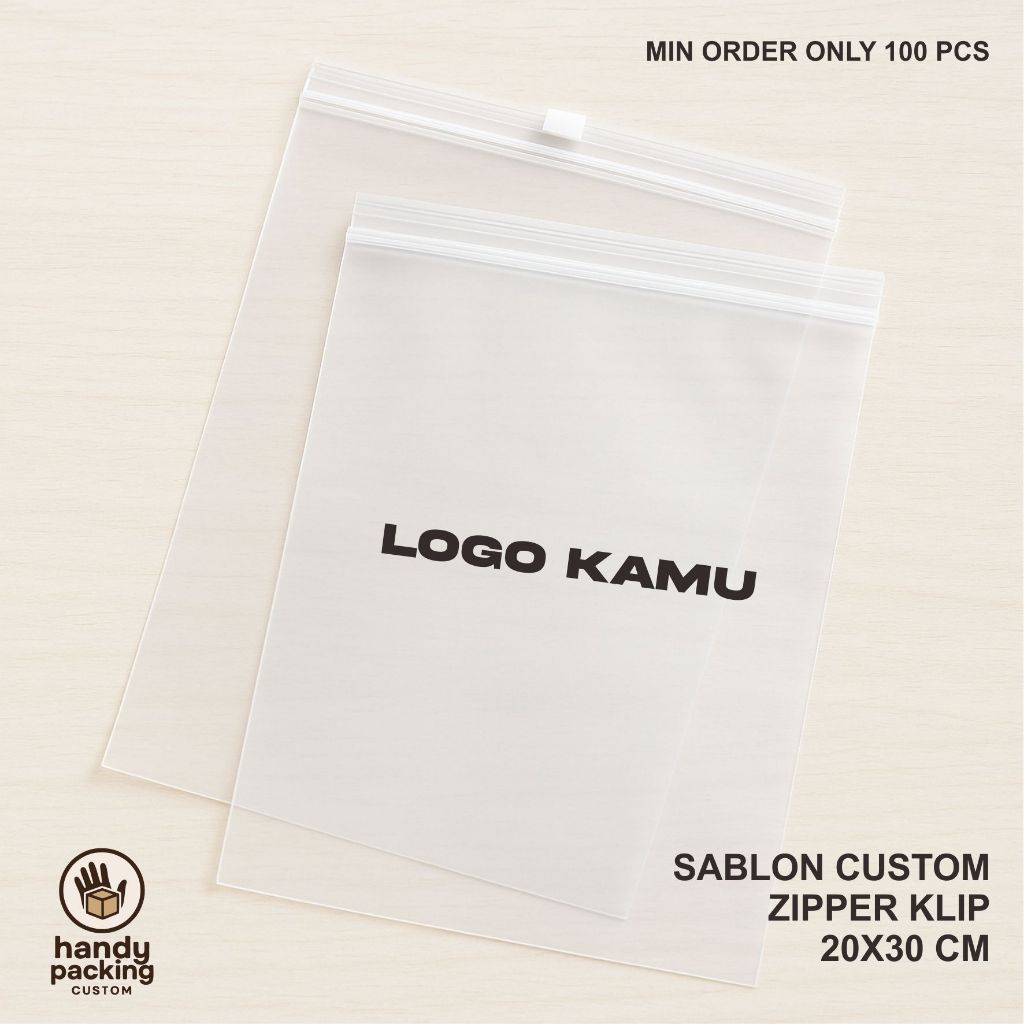 Jual Plastik Klip Ziplock Zipper Bag Custom Logo Sablon 20x30 cm ...