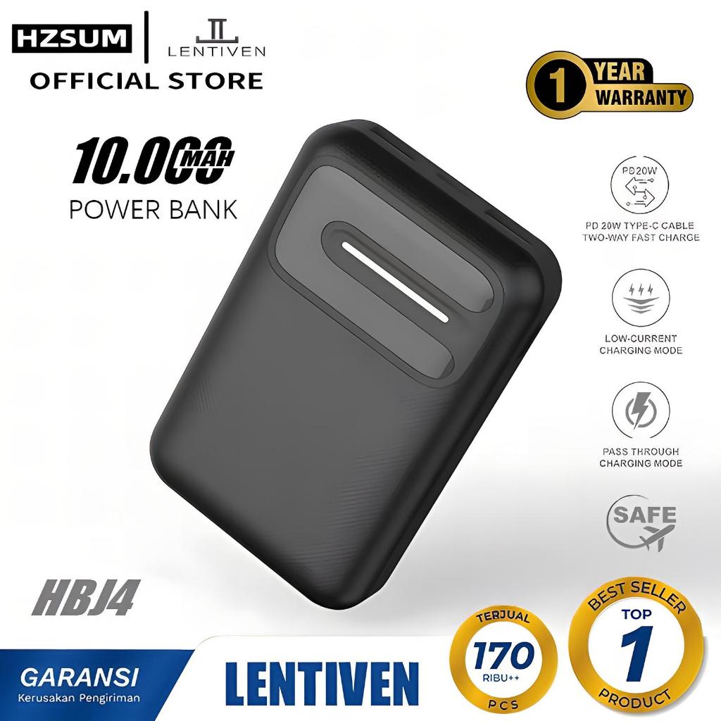 Jual HZSUM LENTIVEN 10000mAh Powerbank Mini Kabel USB Fast Charging ...