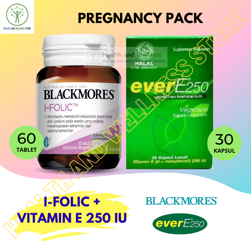 Jual Blackmores I Folic 60 Tablet Dan Ever E 30 Kapsul Lunak Paket | Shopee Indonesia