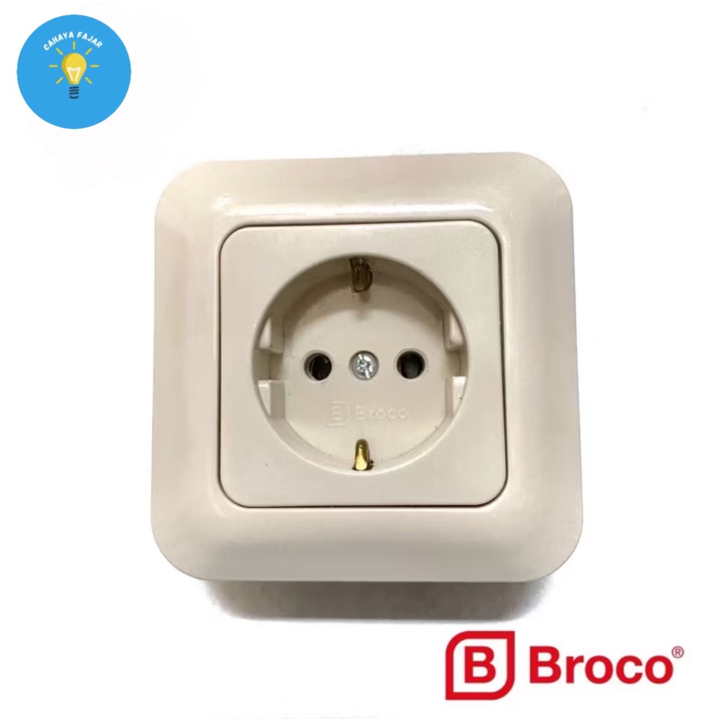 Jual BROCO STOPKONTAK GRACIO CREAM/STOP KONTAK BROCO GRACIO INBOW TANAM ...