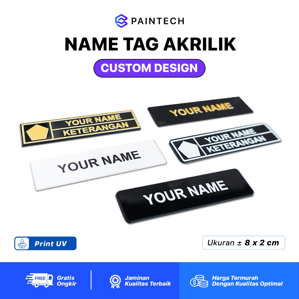 Jual Name tag Custom Papan Tanda Pengenal Akrilik | Shopee Indonesia
