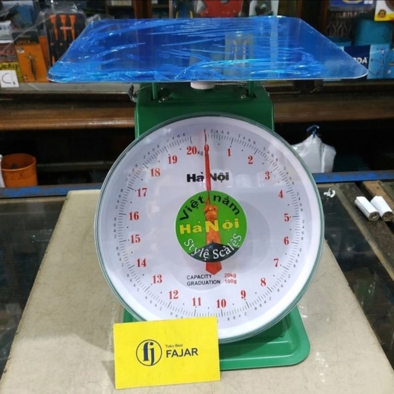 Jual Timbangan vietnam model duduk 20 kg / timbangan jarum pegas model rata untuk sayur buah ...