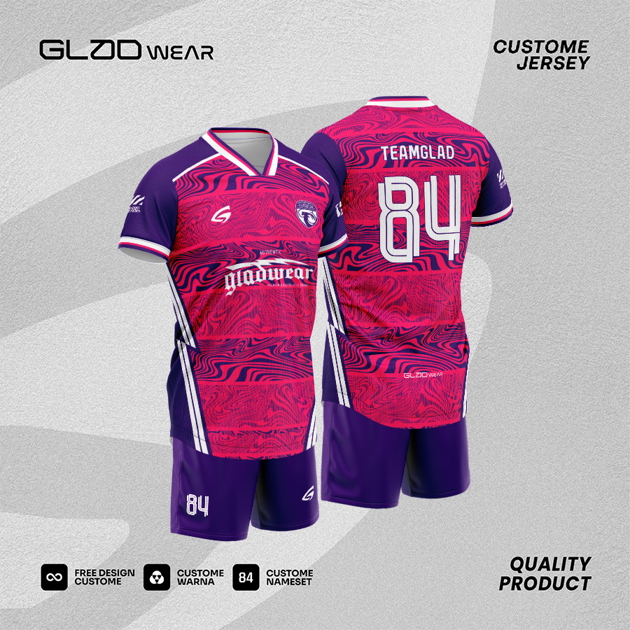 Jual GLADWEAR - Baju Jersey Bola Futsal Custom Satuan Bahan Dry Fit ...