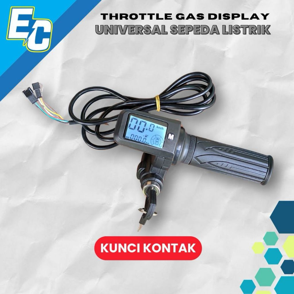 Jual Throttle Gas Display Sepeda LIstrik 36V dengan Kunci | Shopee ...