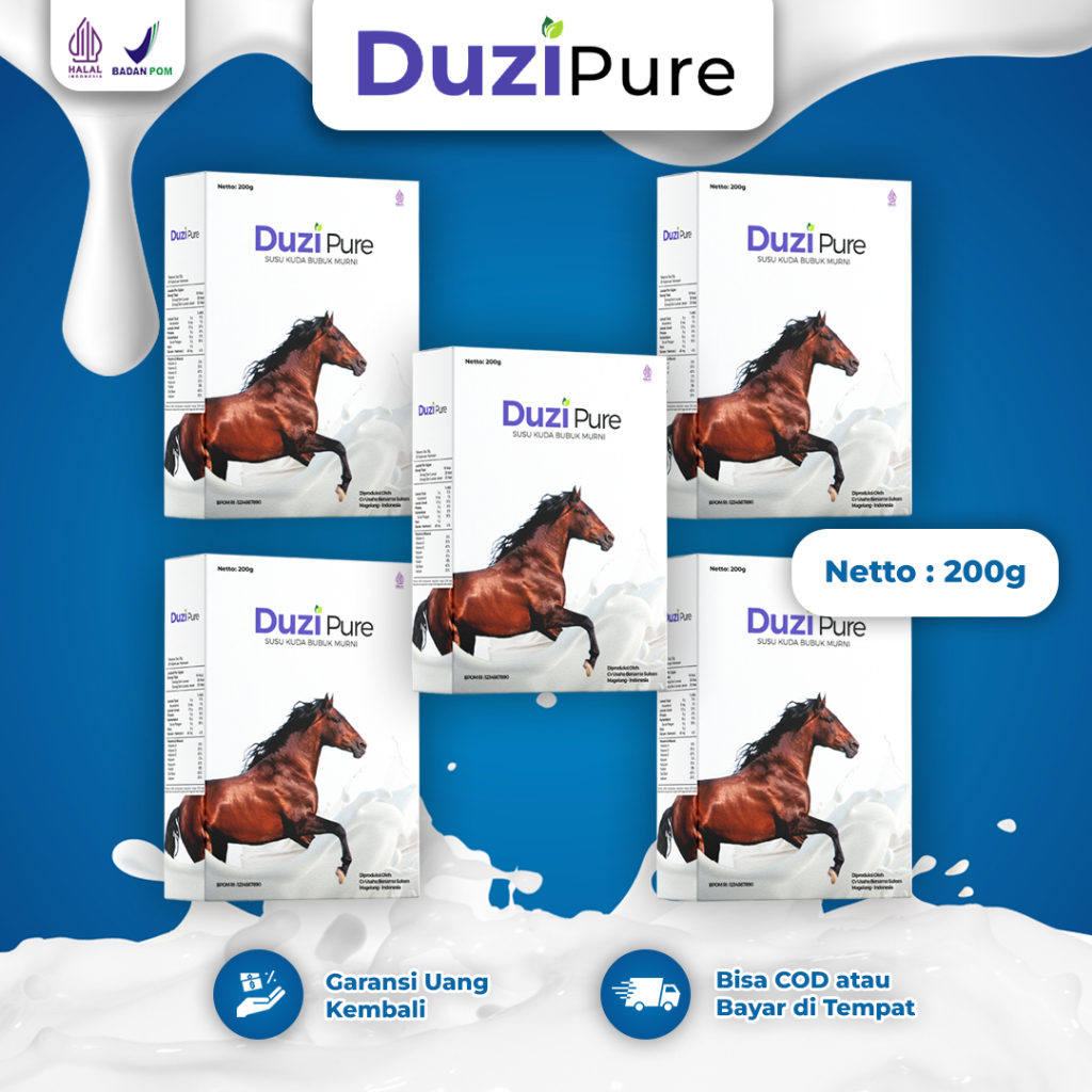 Jual Duzi Pure Susu Kuda Liar Murni 100% Original Isi 5 Box | Shopee ...
